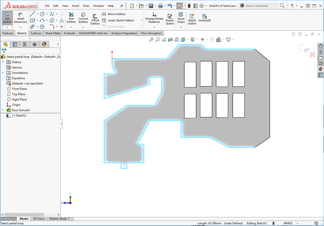 Select partial loop. | SolidEngineer