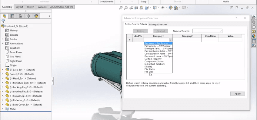 Advanced Select i SOLIDWORKS | SolidEngineer