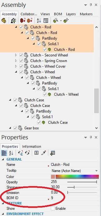 Sätt egna BOM ID i Composer | SolidEngineer